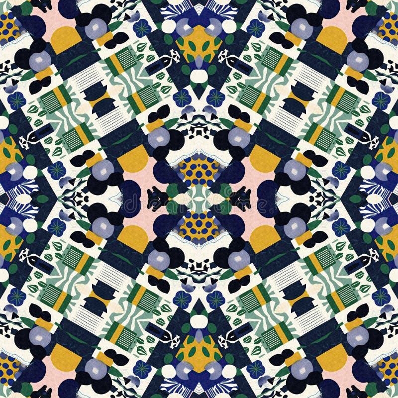 Modern Patchwork Grid Pattern with Fabric Effect Design. Seamless ...