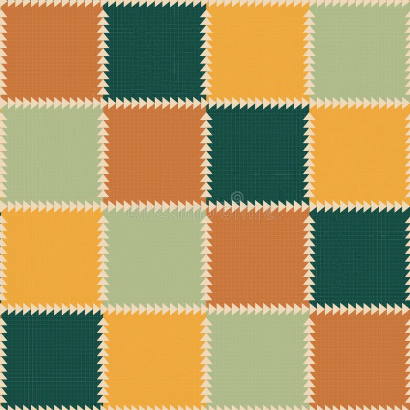 Modern Patchwork Grid Pattern Stock Illustration - Illustration of ...