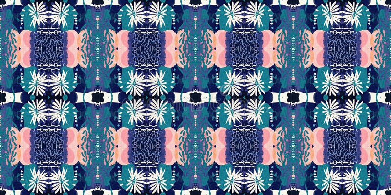 Modern Patchwork Grid Trim with Fabric Effect Design. Seamless ...