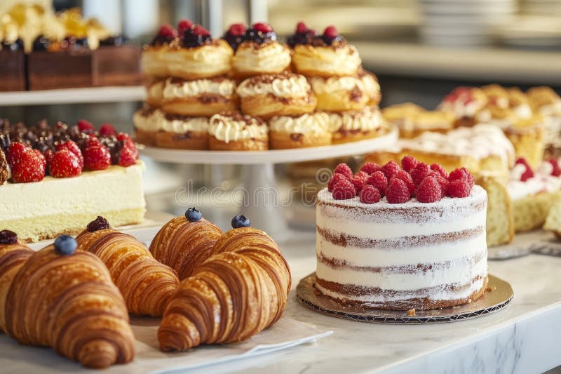 Modern Patisserie Showcase Tempting Array Stock Illustrations – 8 ...