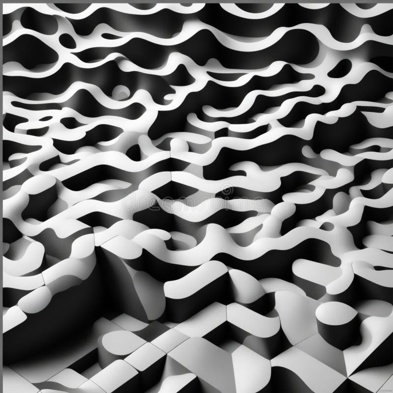 Modern Pattern Black and White Background Graphics Stock Illustration - Illustration of dynamic ...