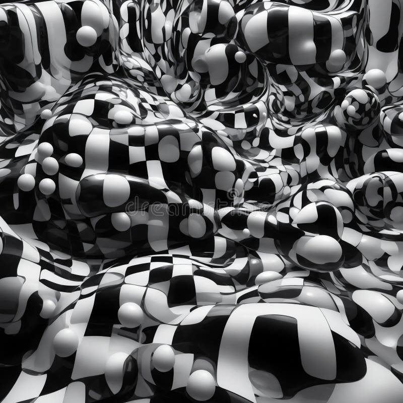 Modern Pattern Black and White Background Graphics Stock Illustration - Illustration of ...