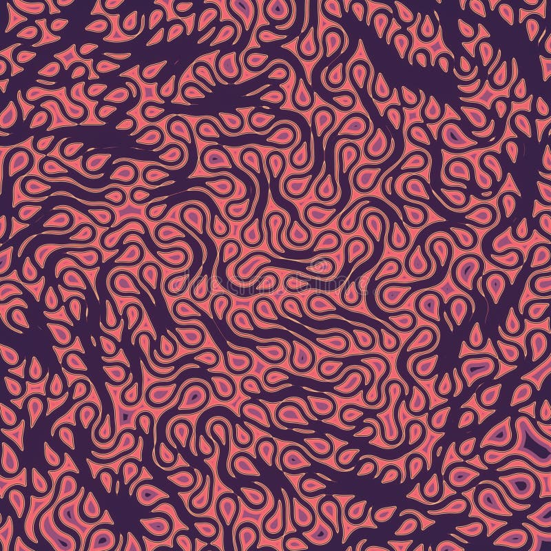 Modern Pattern of Flexible Elastic Shapes. 3d Rendering Abstract ...