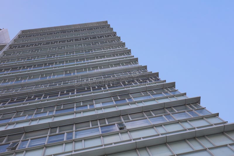 Modern Pattern Glass Building and Sky Background . Stock Image - Image ...
