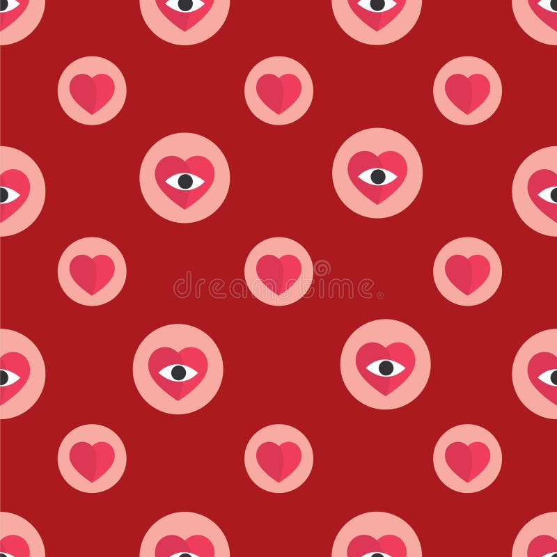 Modern Pattern with Hearts for Fabric, Wallpaper, Gift Wrap. Stock ...