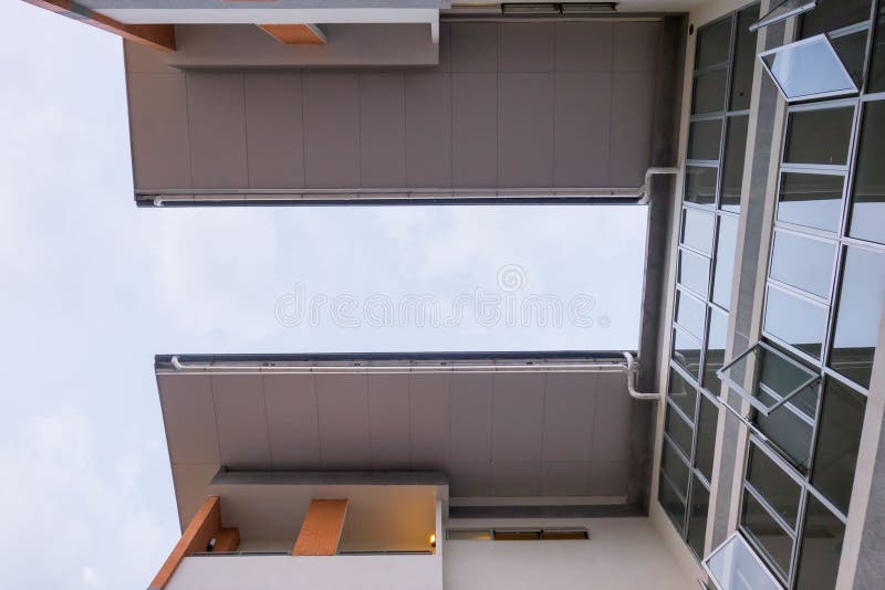 Modern Pattern of High Rise Building and Sky Background Stock Photo ...