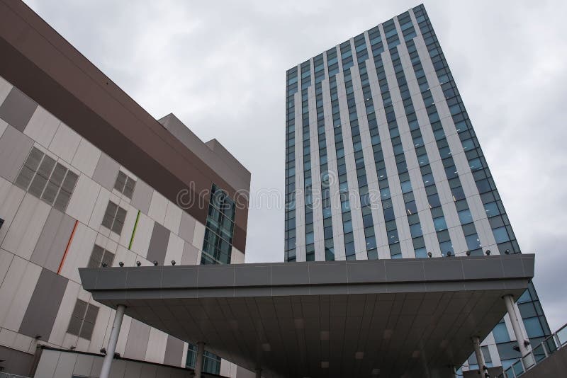 Modern Pattern of High Rise Building and Sky Background Stock Image ...