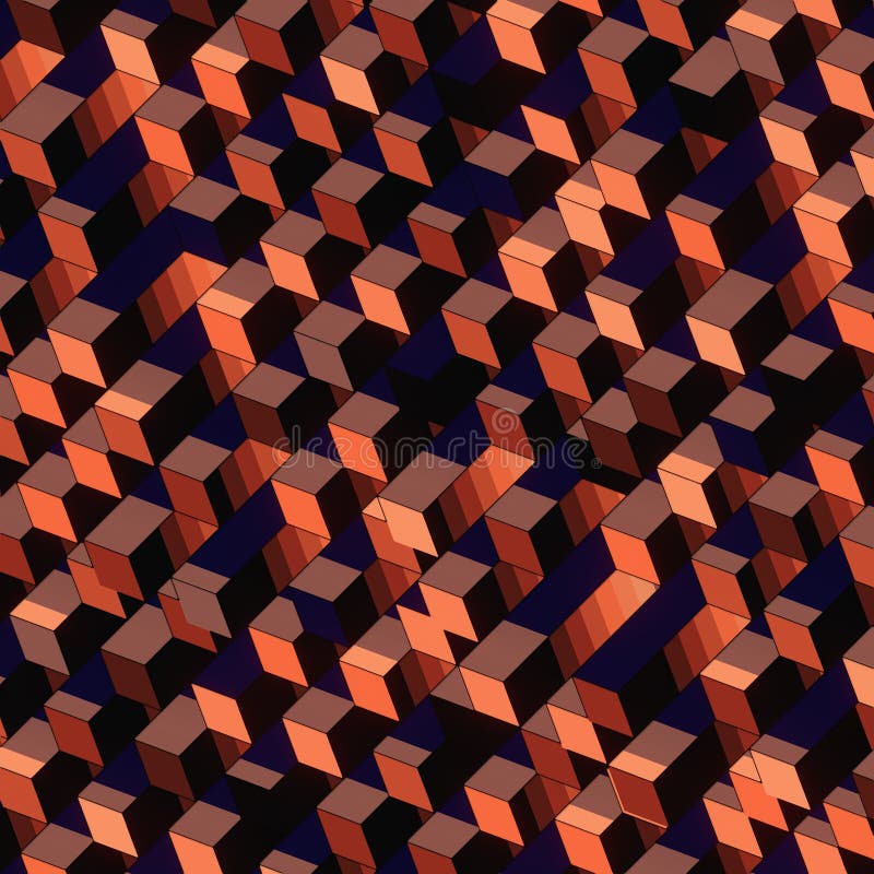 Modern Pattern of Multi Colored Rectangles. 3d Rendering Digital ...