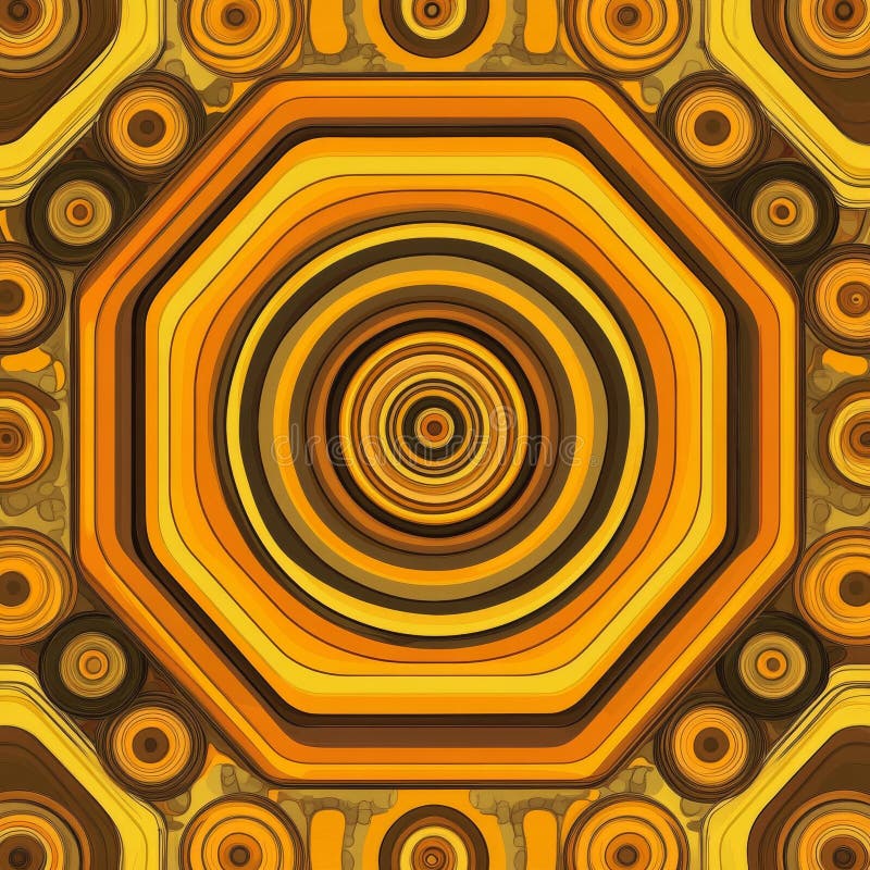 Modern Pattern in a 70s Retro-inspired Seamless and Trendy Wallpaper ...