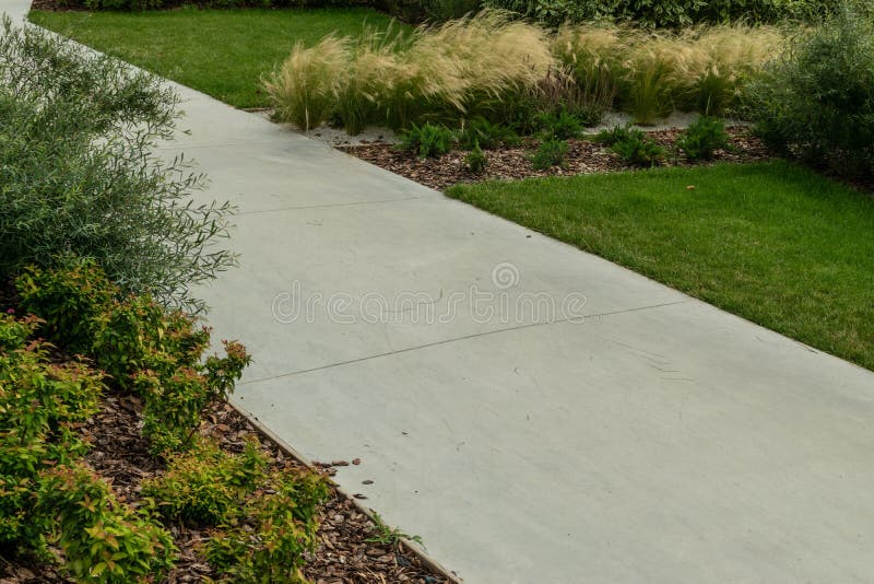 Modern Paved Path stock image. Image of road, stone - 258948031