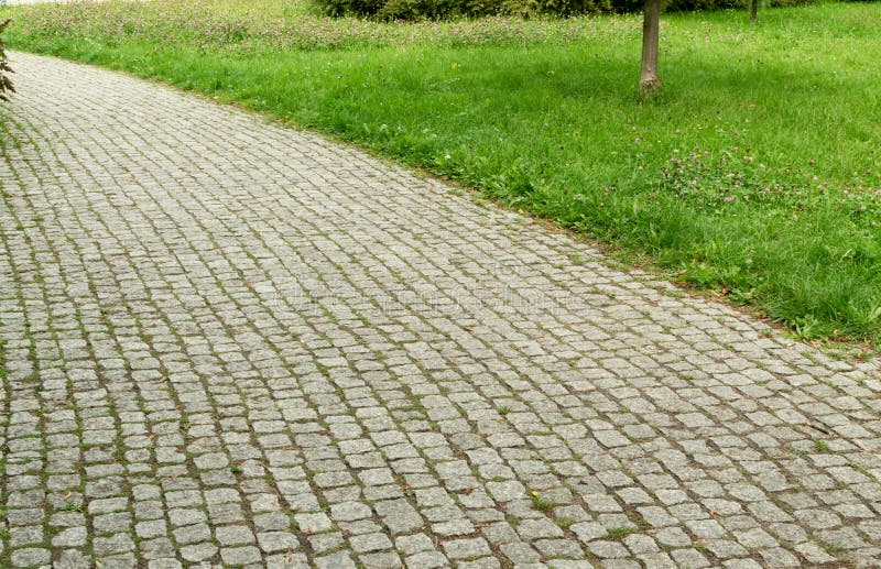 Modern Paved Path stock photo. Image of road, marble - 258948042