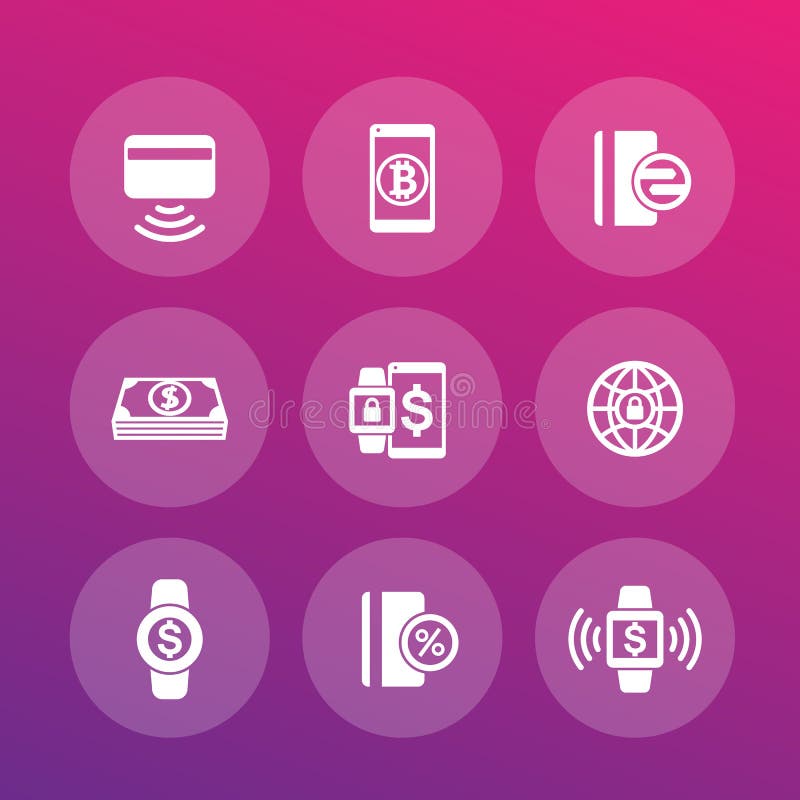 Modern Payment Methods Icons Set Stock Vector - Illustration of contour ... Modern Payment Methods Icons Set Stock Vector - Illustration of contour ...