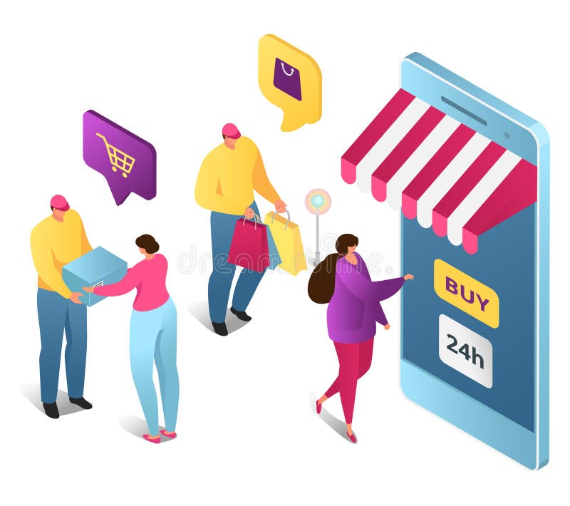 Modern Payment Mobile Device, Internet Web Convenience Store, Remote ...