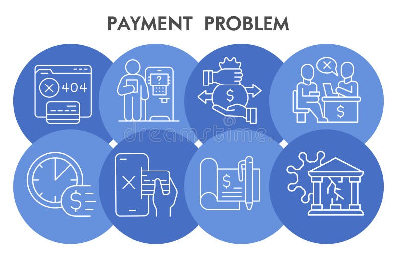 Modern Payment Problem Infographic Design Template with Icons. Money ...