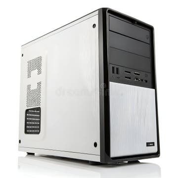 Modern PC Front View stock illustration. Illustration of equipment ...