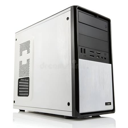 Modern PC Front View stock illustration. Illustration of equipment ...