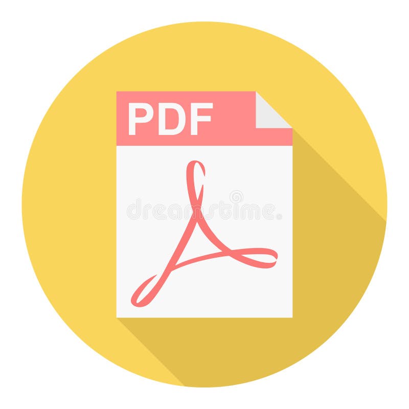 Modern PDF File Icon with Stylish Document Design Stock Illustration ...