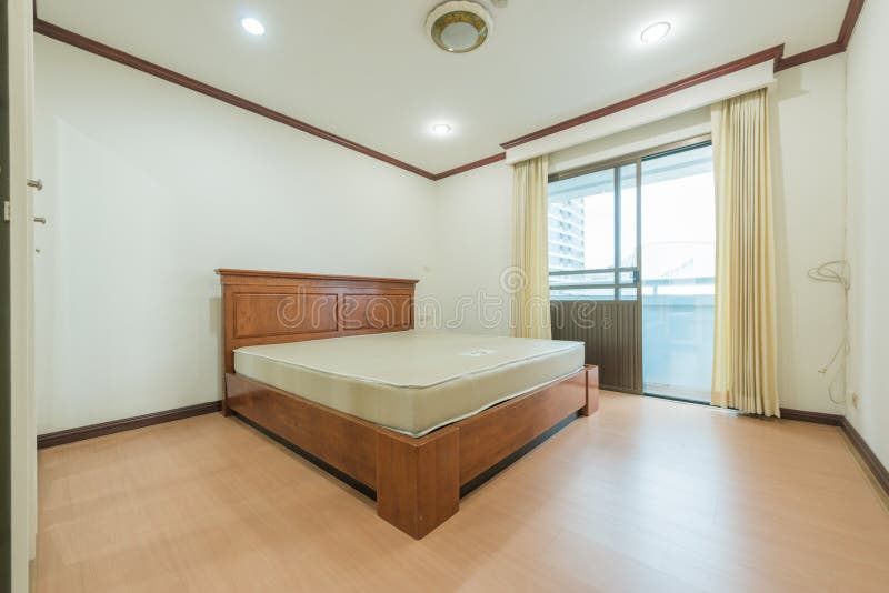 Modern Peaceful Bedroom Interior Design in Apartment. Stock Image ...