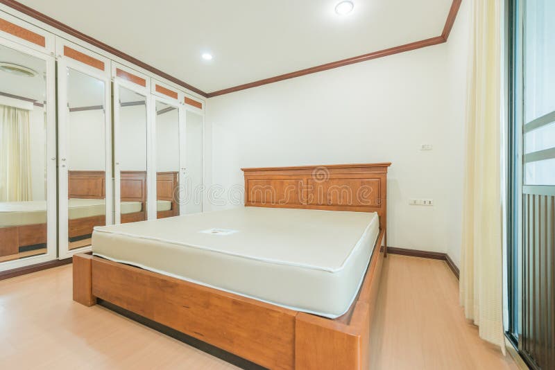 Modern Peaceful Bedroom Interior Design in Apartment. Stock Photo ...