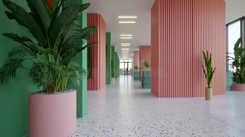 Modern Peaceful Office Space with Trendy Decor Stock Photo - Image of ...