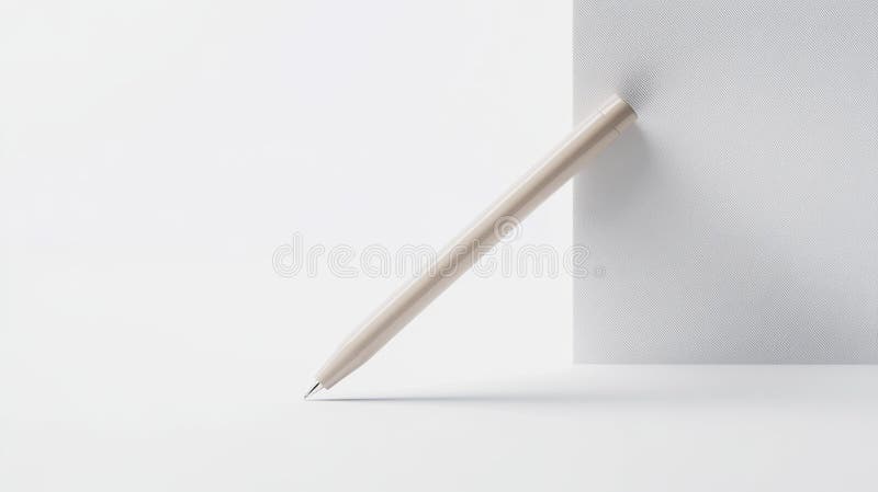 Modern Pen Balanced on Edge of Paper Generative AI Stock Illustration ...