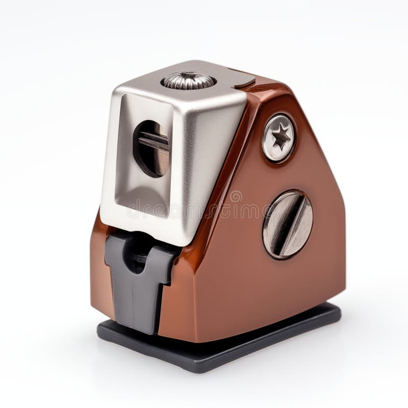 Modern Pencil Sharpener with Metallic Finish Stock Illustration ...