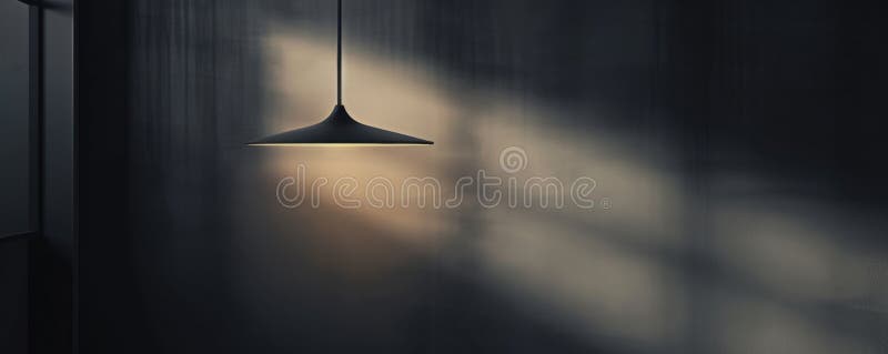 Modern Pendant Lamp Casting Shadows on Wall Stock Photo - Image of ...