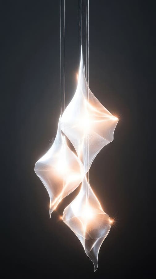 A Modern Pendant Light Fixture Featuring a Sculptural Design with Soft ...