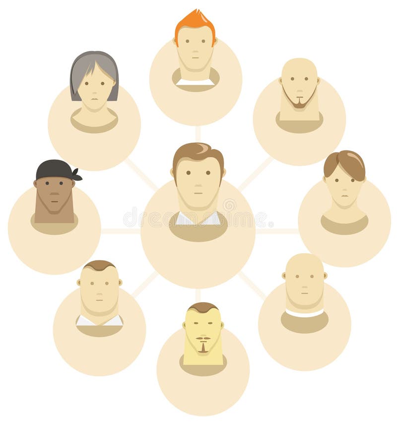 Modern People Communication Scheme Stock Vector - Illustration of frame ...