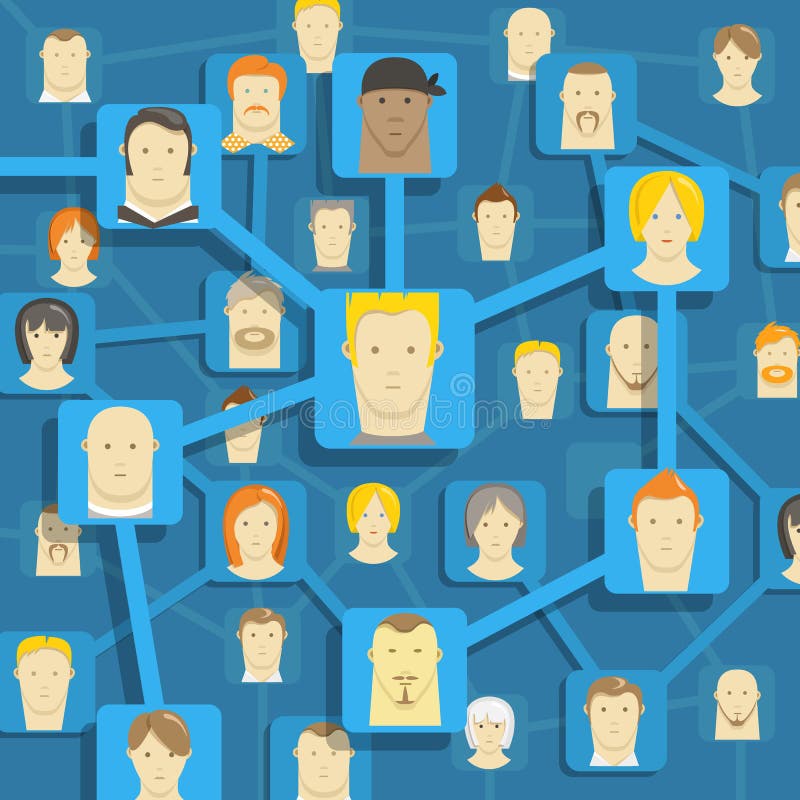 Modern People Communication Scheme Stock Vector - Illustration of ...