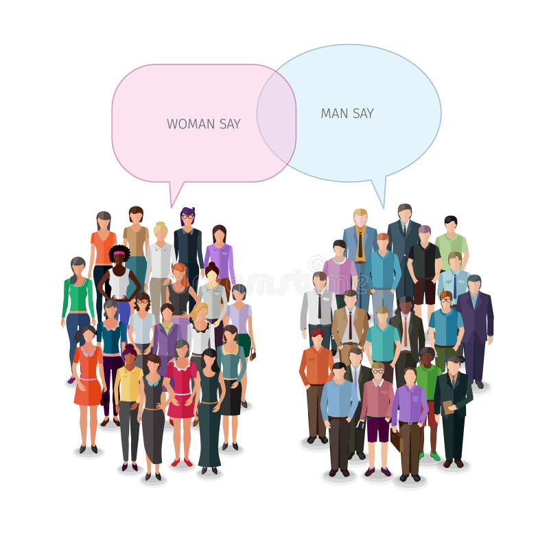 People Are Divided Into Groups Stock Vector - Illustration of ...