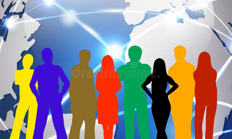 Modern people stock illustration. Illustration of data - 67965980