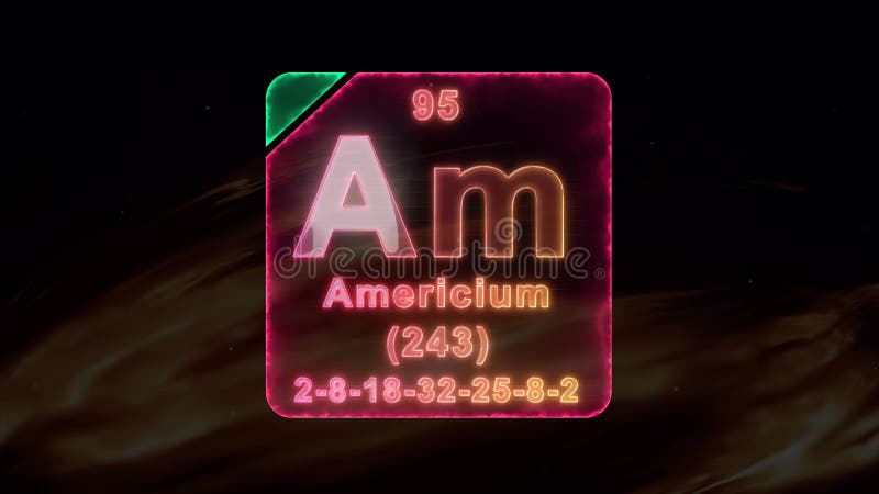 Modern Periodic Table Element Americium Stock Video - Video of hydrogen ...