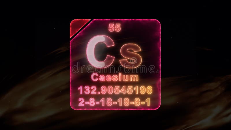 Caesium Atom, Chemist Atom of Caesium Diagram, Caesium Atomic Model ...