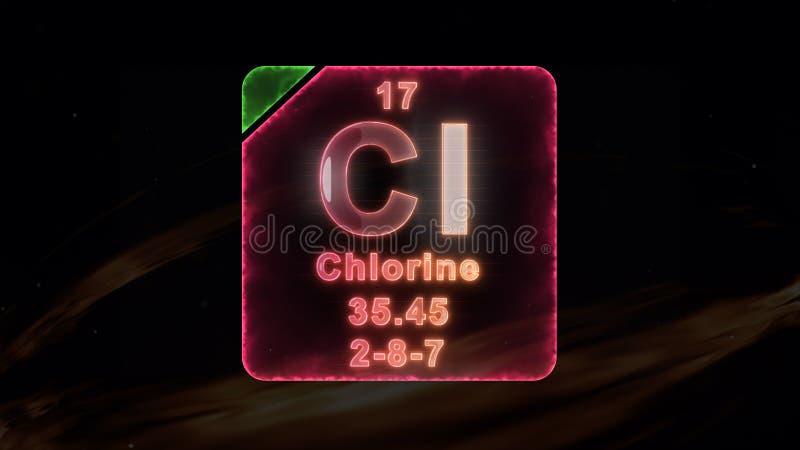 Modern Periodic Table Element Chlorine Stock Illustration ...