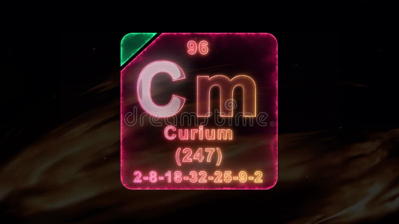 Modern Periodic Table Element Curium Stock Video - Video of blocks ...