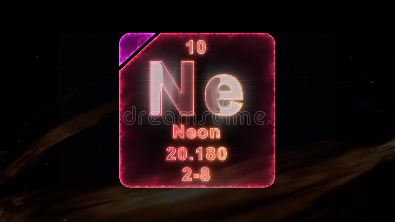 Modern Periodic Table Element Neon Stock Illustration - Illustration of ...