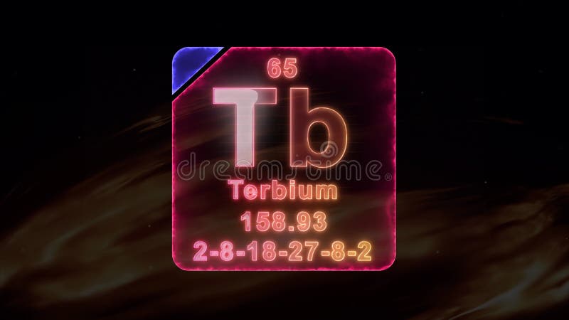Element 65 Tb Terbium of the Periodic Table Infographic Stock Video ...