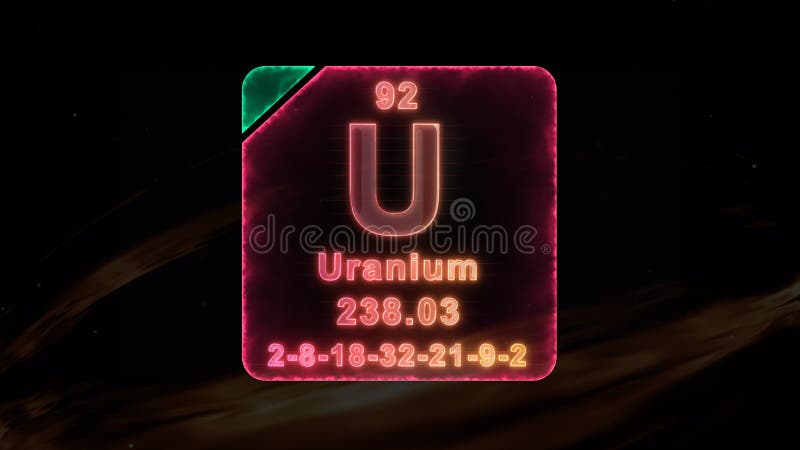Modern Periodic Table Element Uranium Stock Illustration - Illustration ...