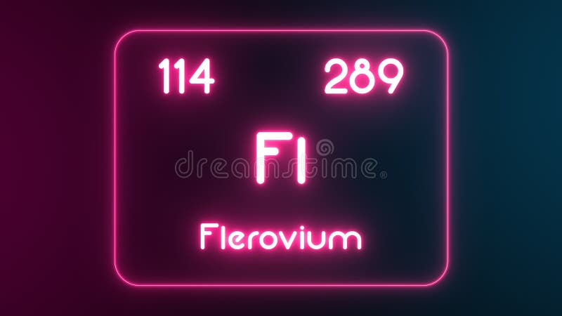Flerovium Fl, Element Symbol from Periodic Table Series Stock ...