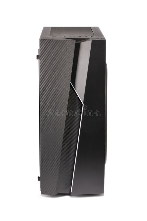 Modern Personal Computer Isolated on White Background, Back View Stock ...