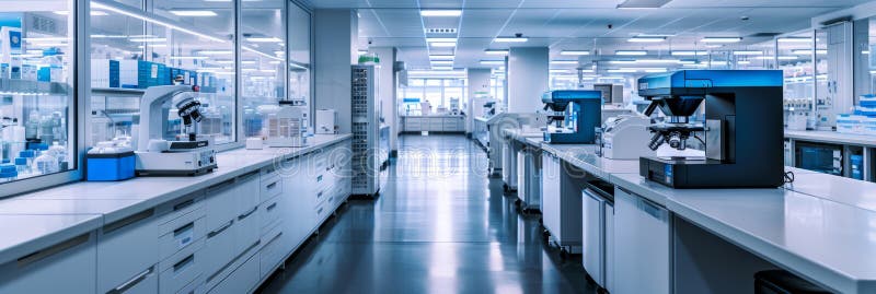 A Modern Pharmaceutical Lab with Automated Pipetting Systems and ...