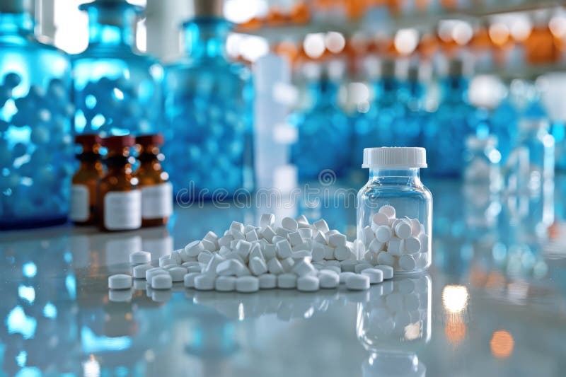 Modern Pharmaceutical Manufacturing Stock Illustration - Illustration ...