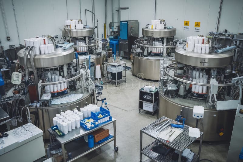 Modern Pharmaceutical Manufacturing Process Stock Photo - Image of ...