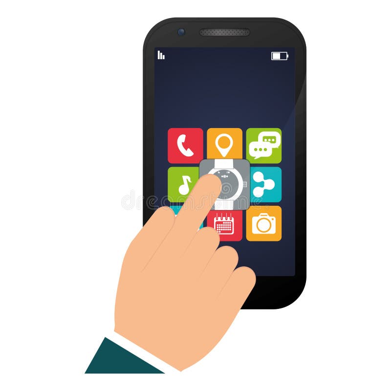 Modern phone icon image stock illustration. Illustration of internet ...