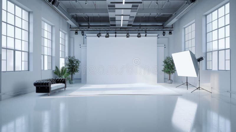 Modern Photography Studio with Professional Lighting. Generative Ai ...