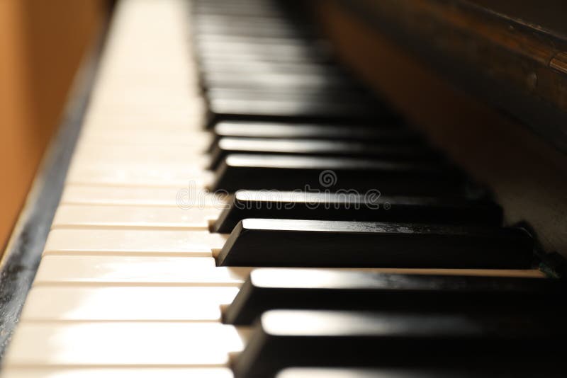 Modern Piano Black and White Musical Keyboard during the Summer Stock ...