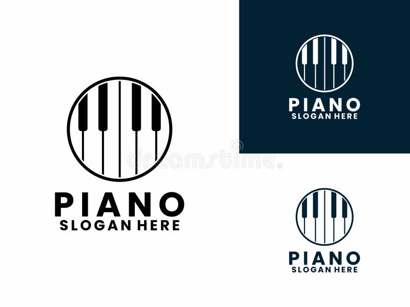 Modern Piano Music Logo Design. Piano Circle Logo Design Vector ...
