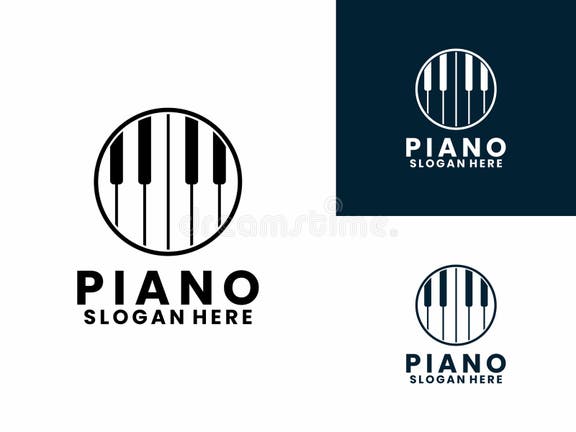 Modern Piano Music Logo Design. Piano Circle Logo Design Vector ...