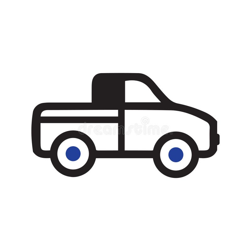 Modern pick up car icon stock vector. Illustration of automobile ...